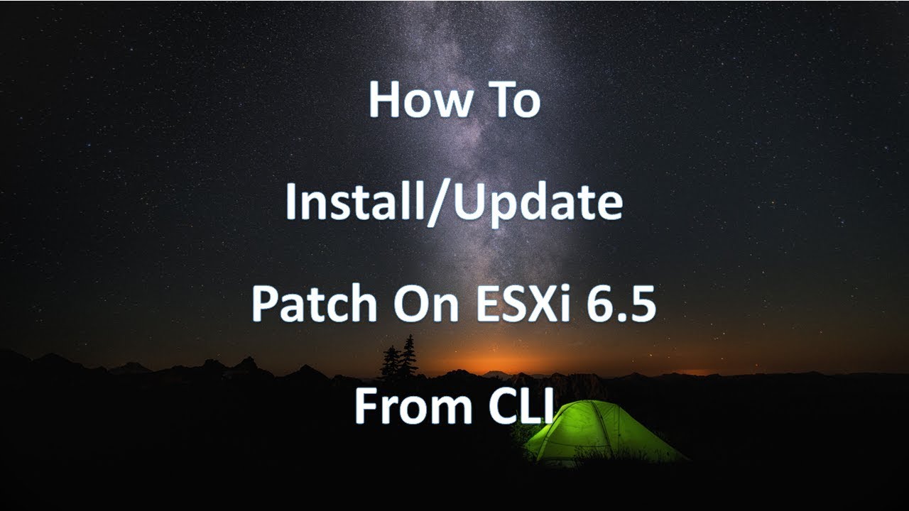 ESXi6 5 patch installation from CLI - YouTube