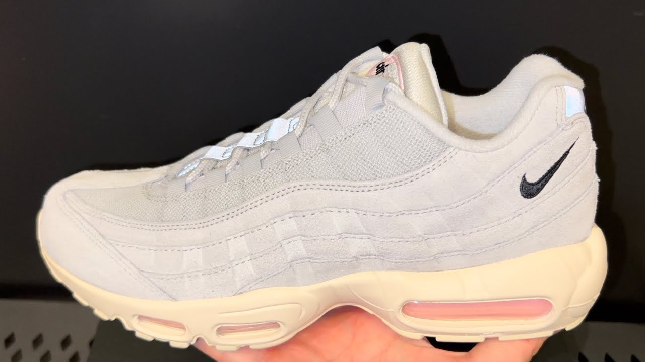 Nike Air Max 95 Grey Fog Pink Foam Shoes - YouTube