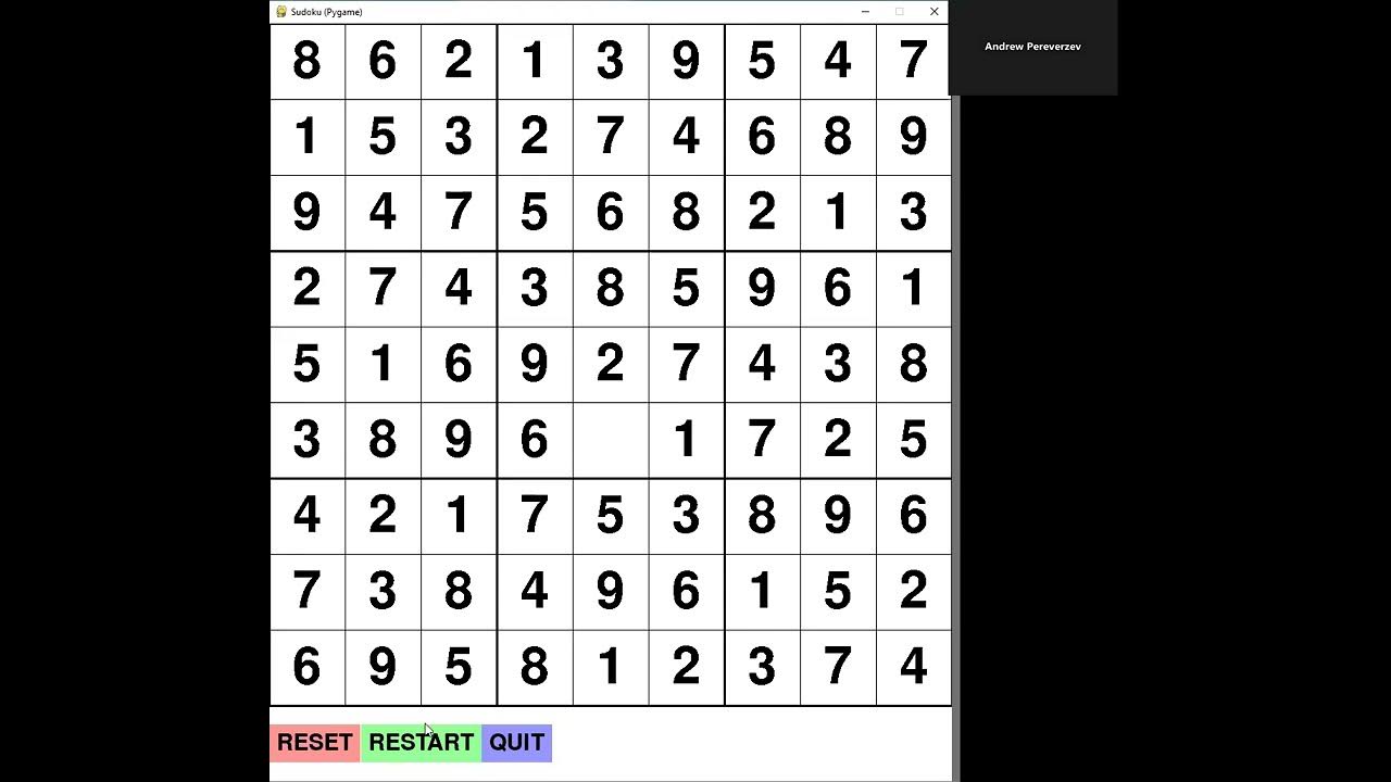 COP3502C Fall 2024 Group 56 Project 4 Sudoku Video - YouTube