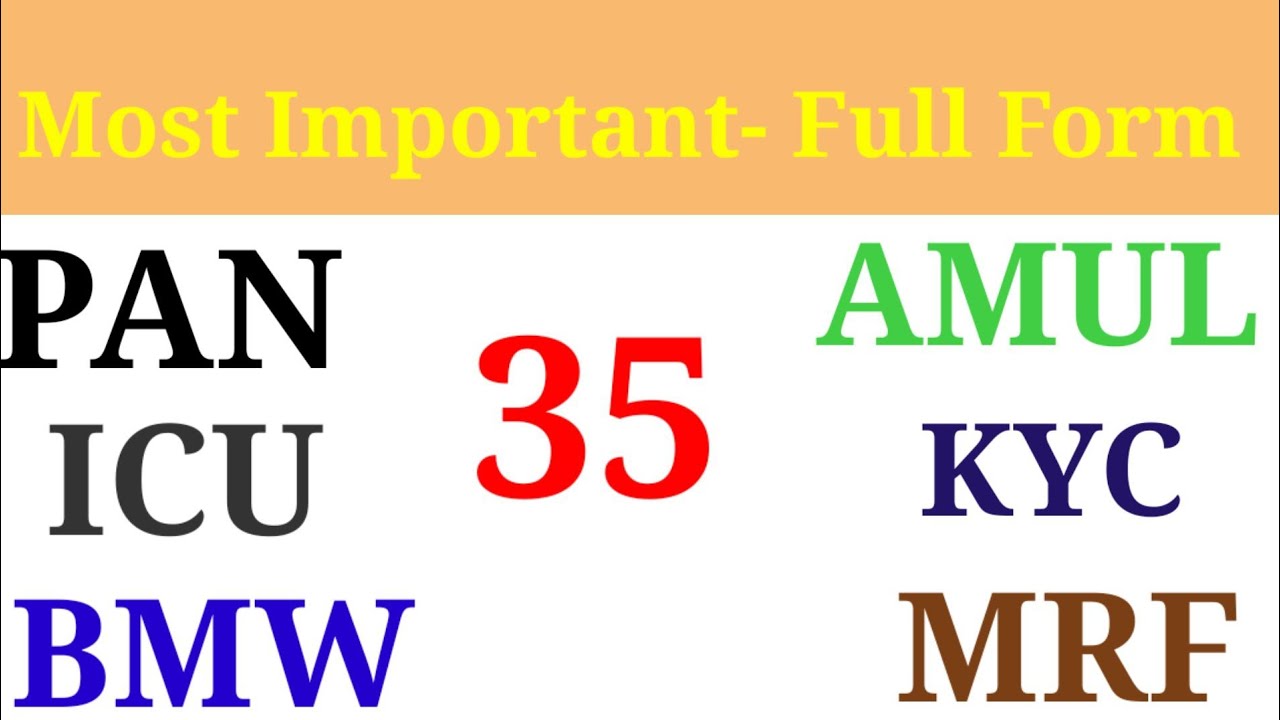 35 Important Key Words Full Forms L Full Form GK For Everyone L Don t