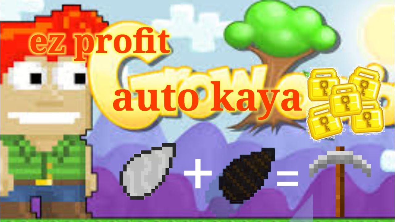 tutorial membuat pickaxe di growtopia #growtopia - YouTube