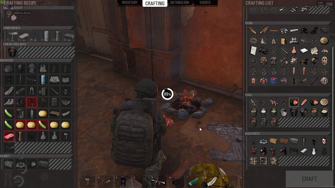 SCUM | Bonus components and health strip cooked food - YouTube