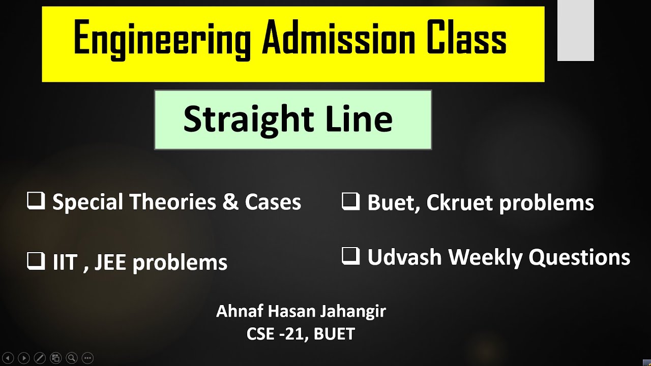 Admission Class || Higher Math || Straight Line - YouTube