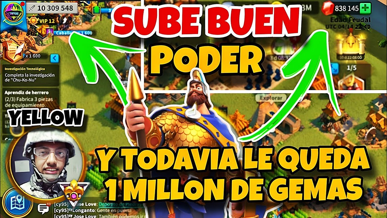 YELLOW SUBE BUEN PODER Y TODAVIA LE QUEDA 1 MILLON DE GEMAS Y ...
