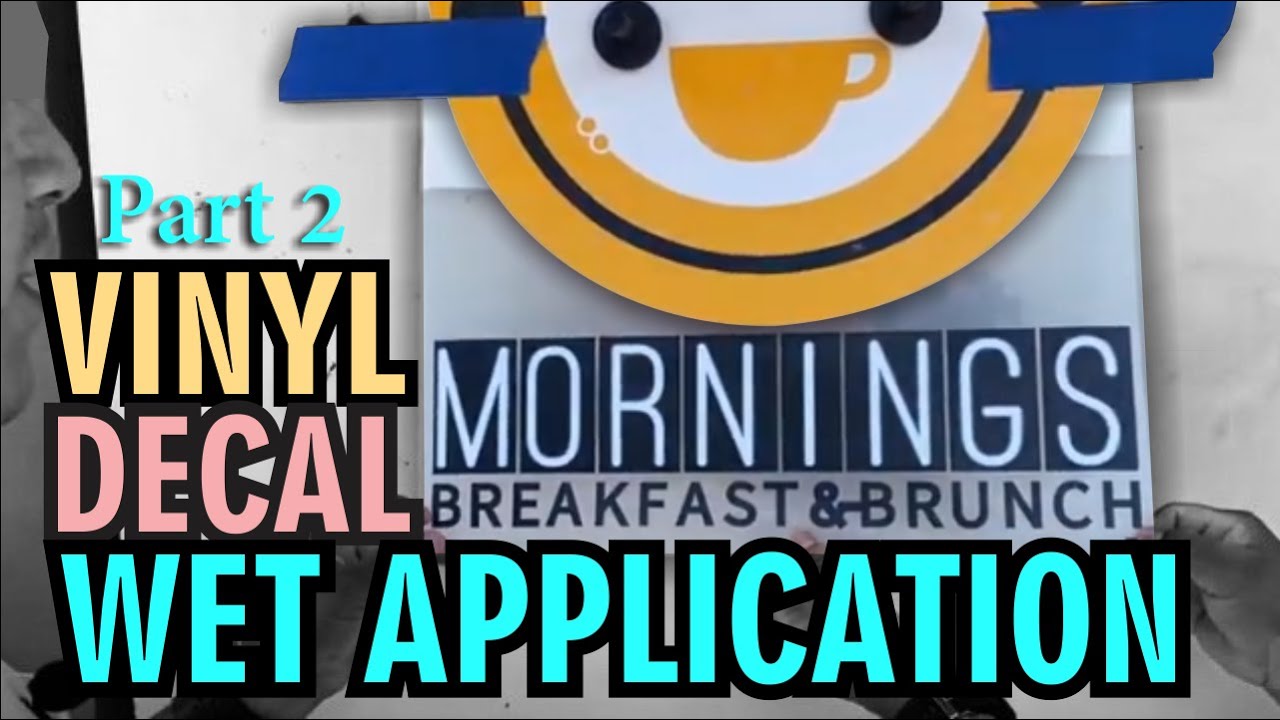 Vinyl decal wet application - YouTube