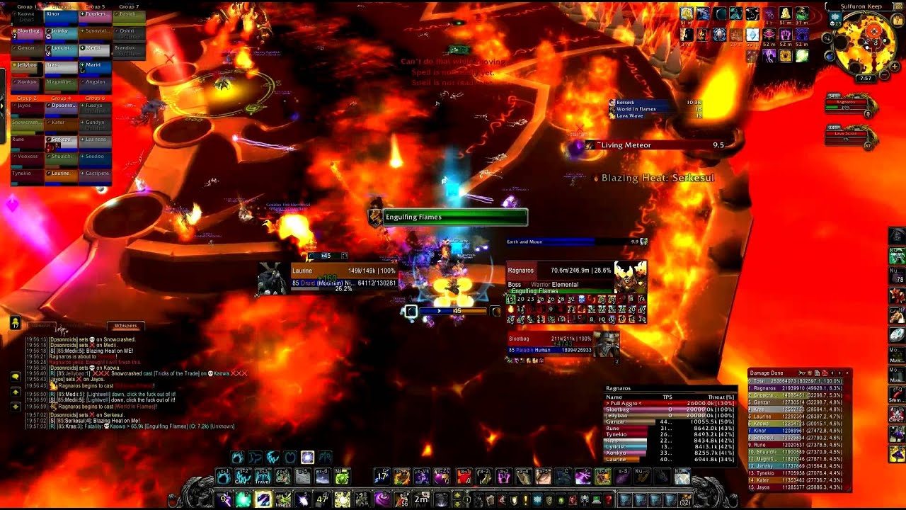 Heroic Ragnaros (Firelands 25H) - Moonkin POV - YouTube