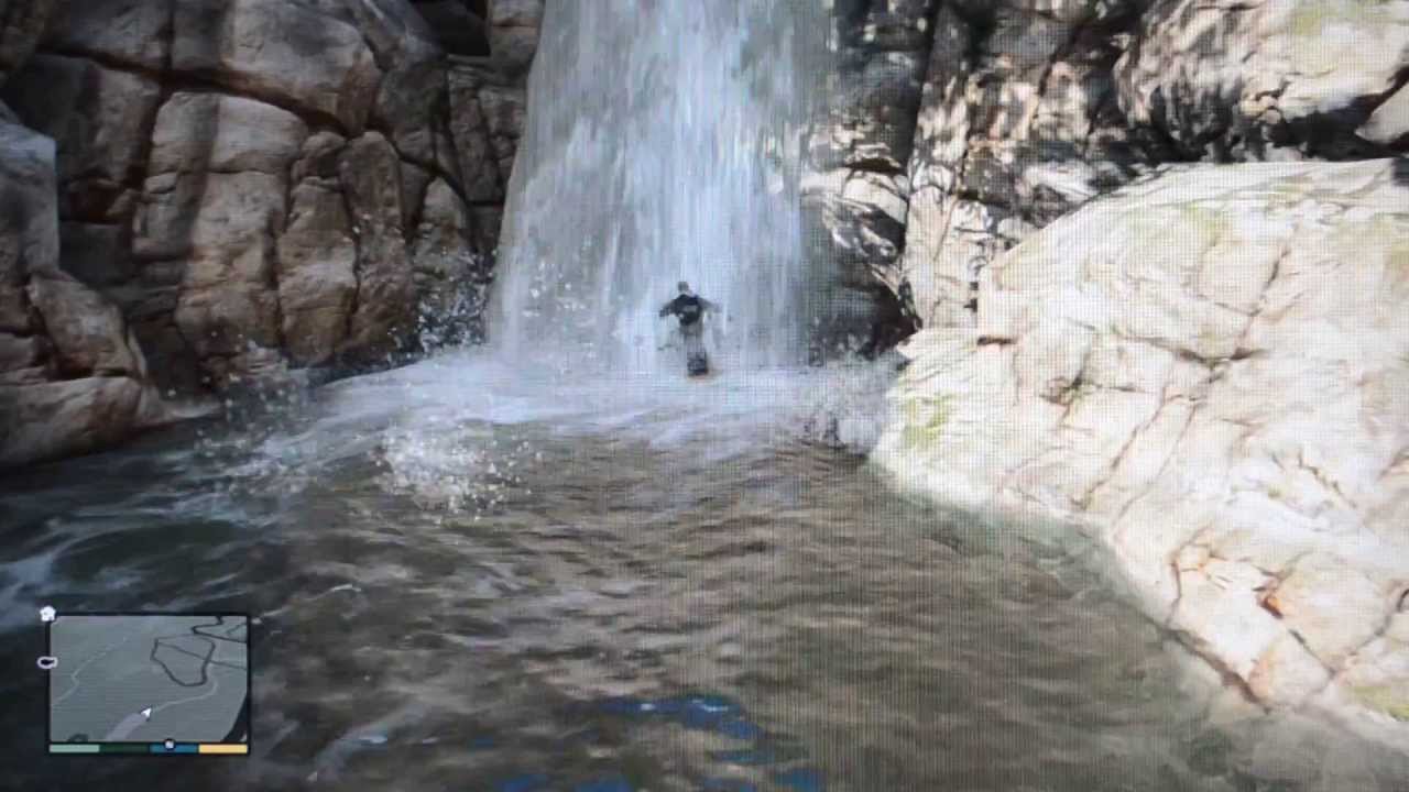 Waterfall Jet Ski River run GTA V - YouTube