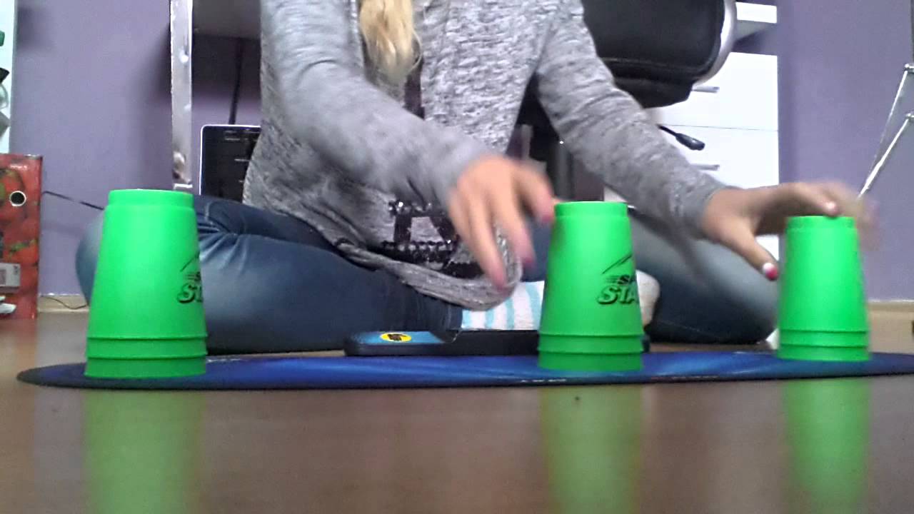 Speed stacking 3-3-3 - YouTube
