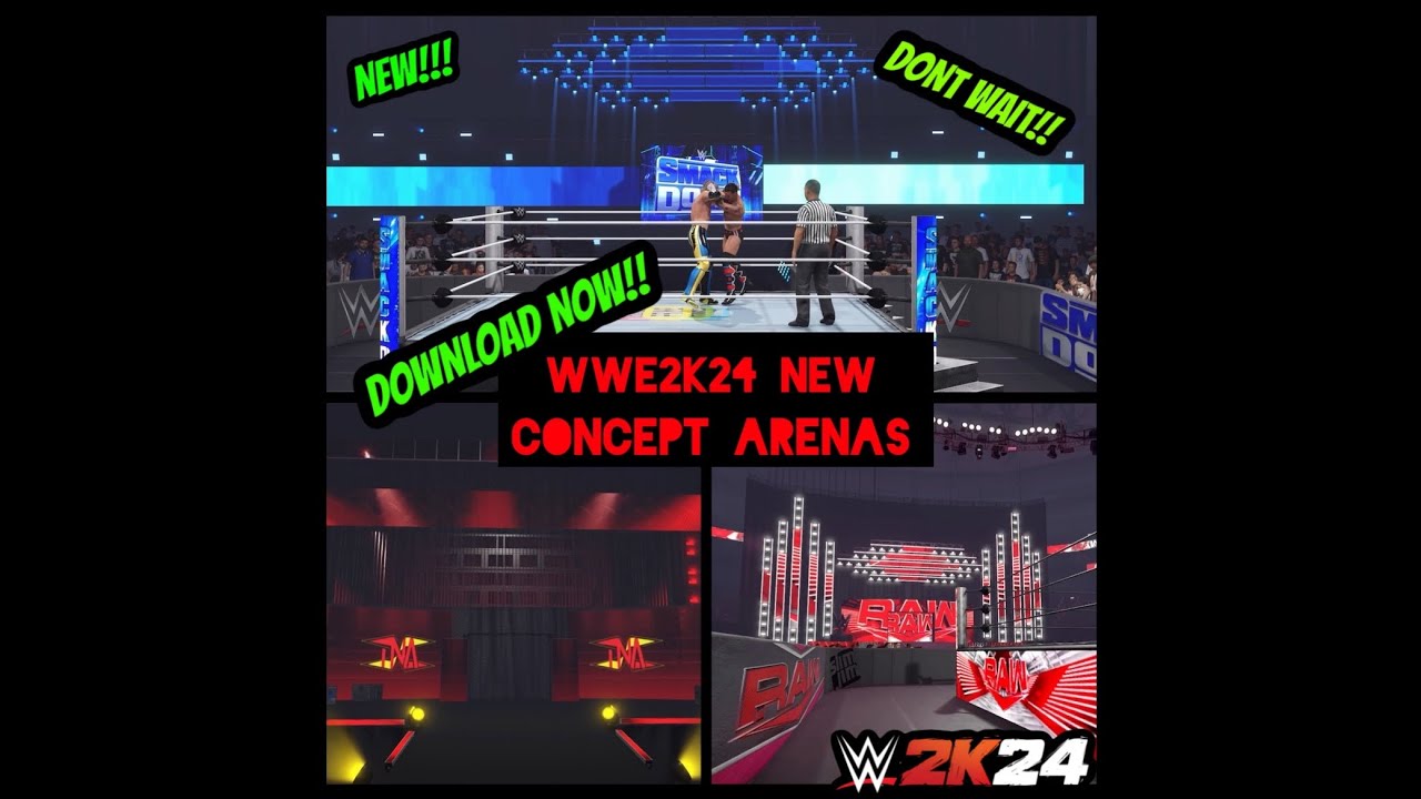 New stage concepts for WWE 2K24 universe mode series (raw, tna ...