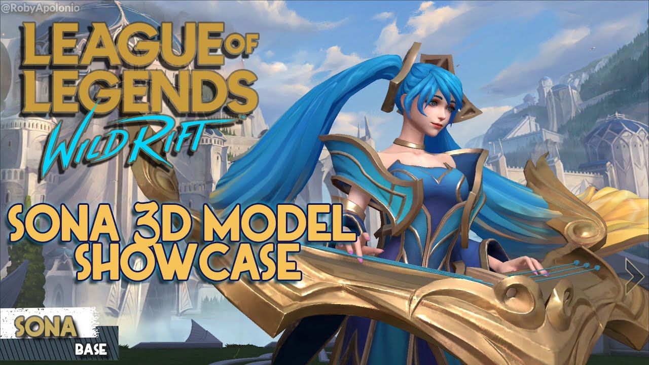 League Of Legends Wild Rift Sona 3D model - YouTube