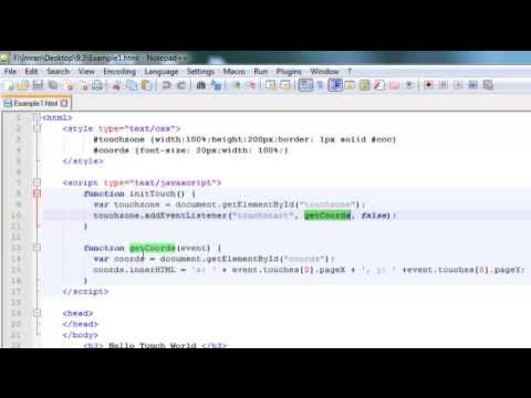 Cs420 Getting Started With Touch Events lecture 3 week 9 - YouTube