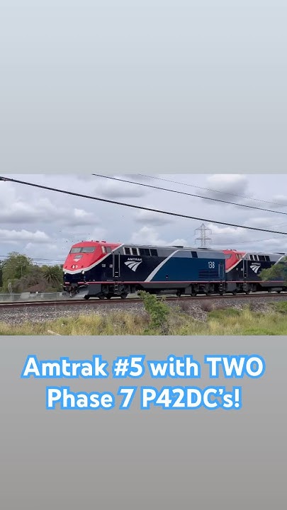 Amtrak #5 passes Auburn Road with two Phase 7 P42DC’s. | 4/14/24 - YouTube