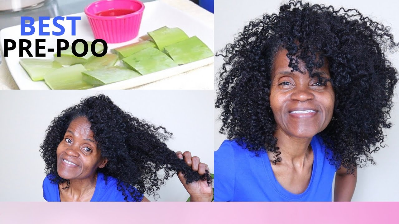 BEST PRE-POO FOR MOISTURIZING NATURAL HAIR | ALOE VERA | GROWTH - YouTube