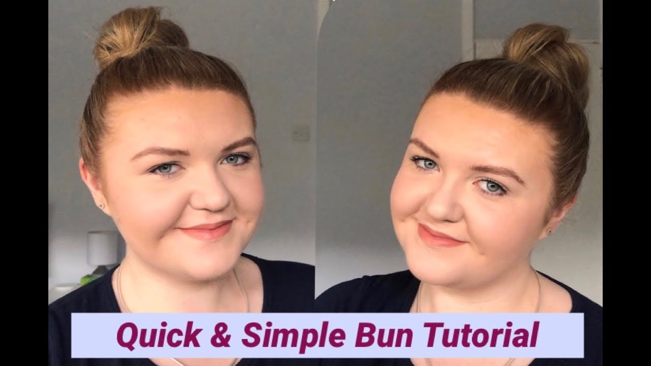 Quick & Simple Hair Bun Tutorial | Rebekka Norcross - YouTube