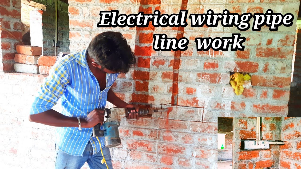 Electrical wall pipe work - YouTube