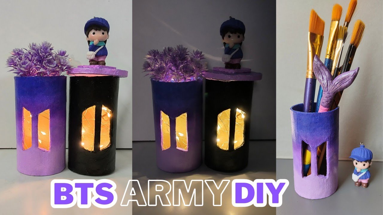 I Made 2 in 1 Pen Holder ! | BTS Craft Ideas 💡 - YouTube