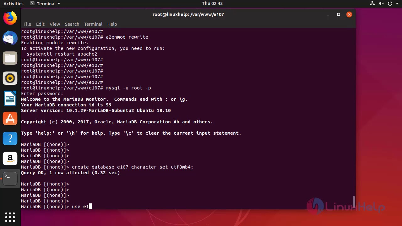 How to Install e107 CMS 2.1.9 On Ubuntu 18.10 - YouTube