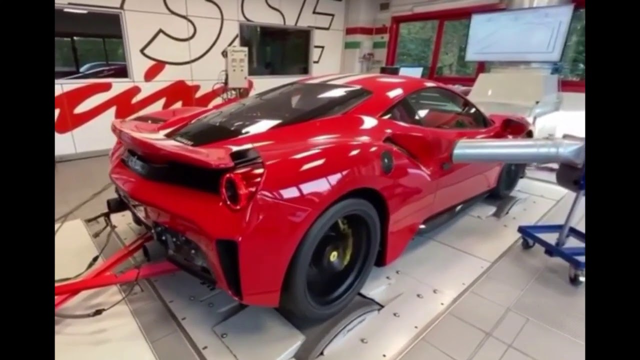 Ferrari 458 insane acceleration on dyno - YouTube