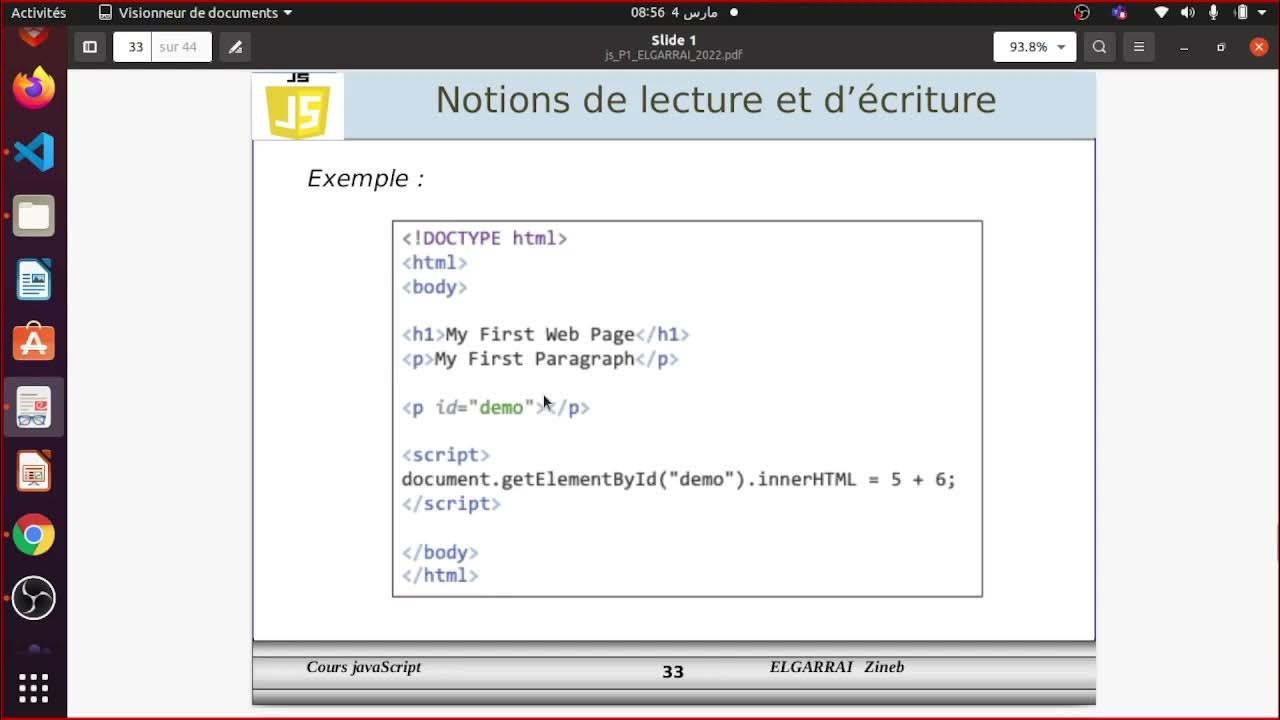javascript Vidéo 6 : alert / document.write / getElementById - YouTube
