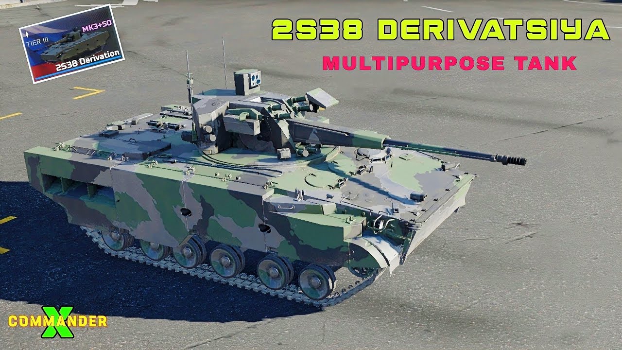 2S38 Derivatsiya New Multipurpose Tank Gameplay | MWT Tank Battles 2S38 ...