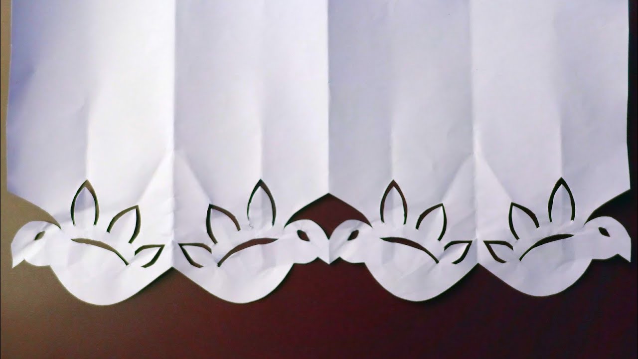 Abri paper cutting design for Almari | Latest Abri Cutting Design - YouTube