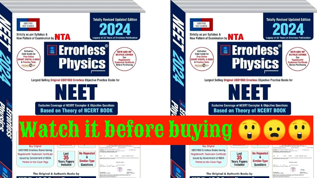errorless physics book || errorless physics book review #neet2025 # ...