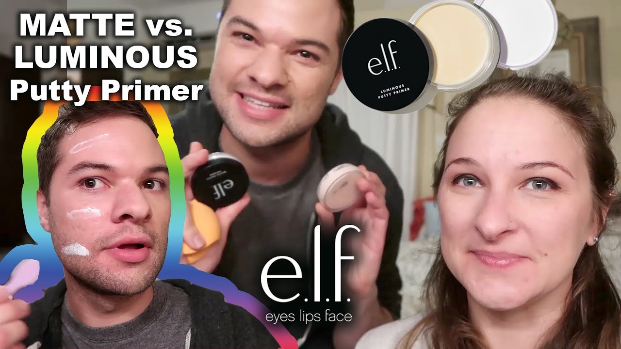 New e.l.f. Cosmetics MATTE Putty Primer vs. LUMINOUS Putty Primer ...