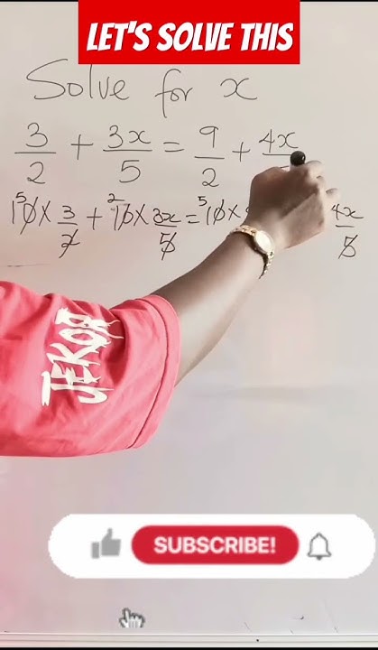 Solving Equations With Variables On Both Sides With Fractions. #Bodmas Rule, #Order Of ...