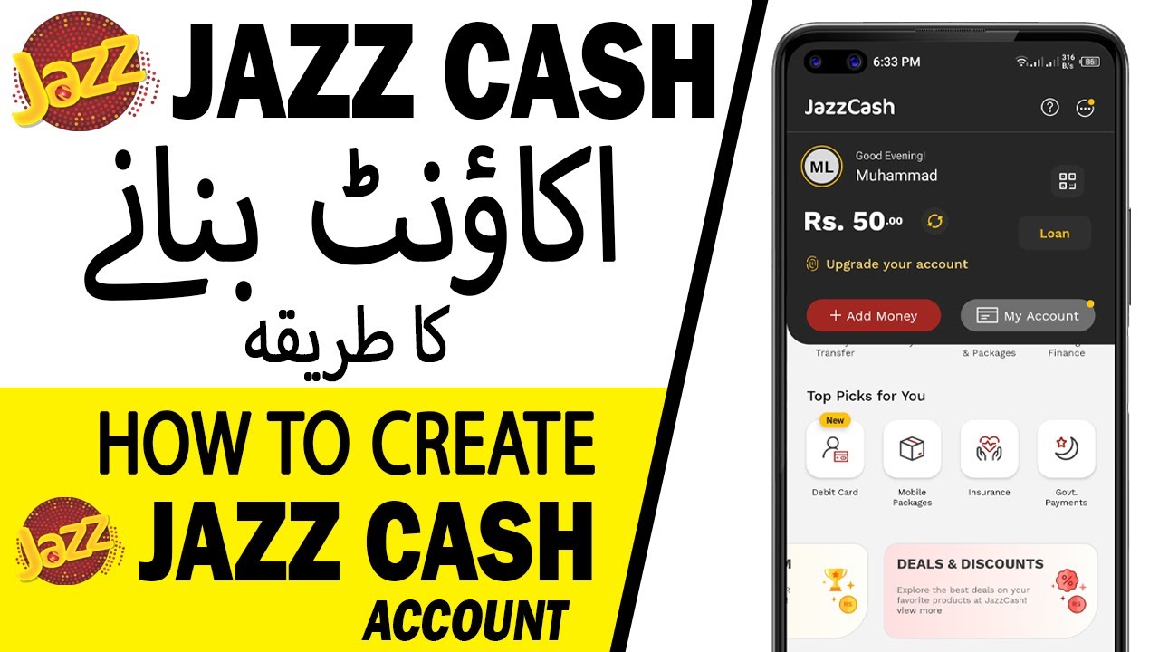 How create Jazzcash account | Jazz Cash Account Banane Ka Tarika ...
