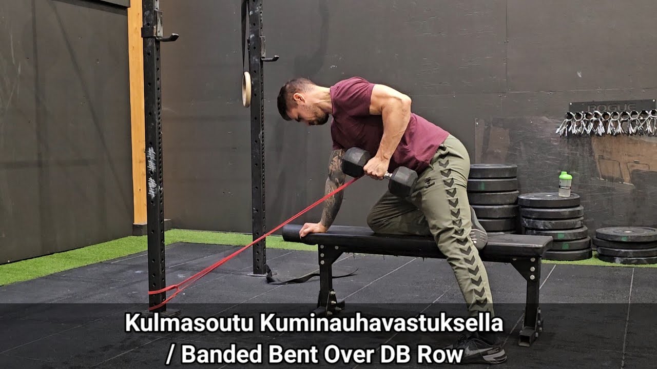 Kulmasoutu Kuminauhavastuksella/ Banded Bent Over DB Row - YouTube