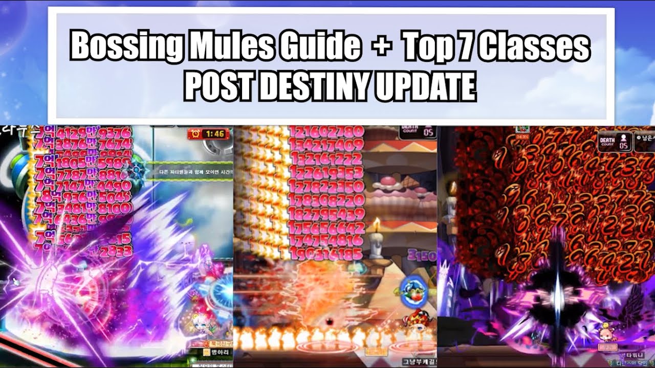 Maplestory - Top 7 Bossing Mule Classes 2022 - YouTube