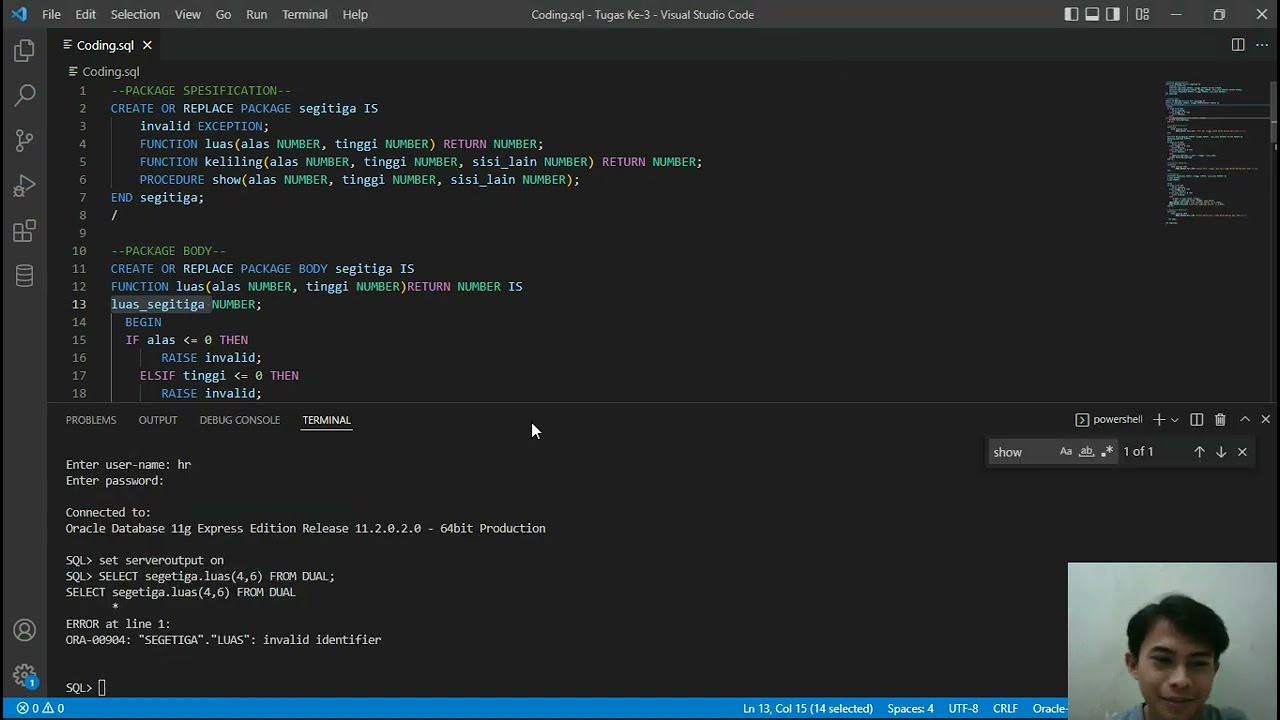 Pemanggilan Stored Procedure Sekaligus Menggunakan Package, Function ...