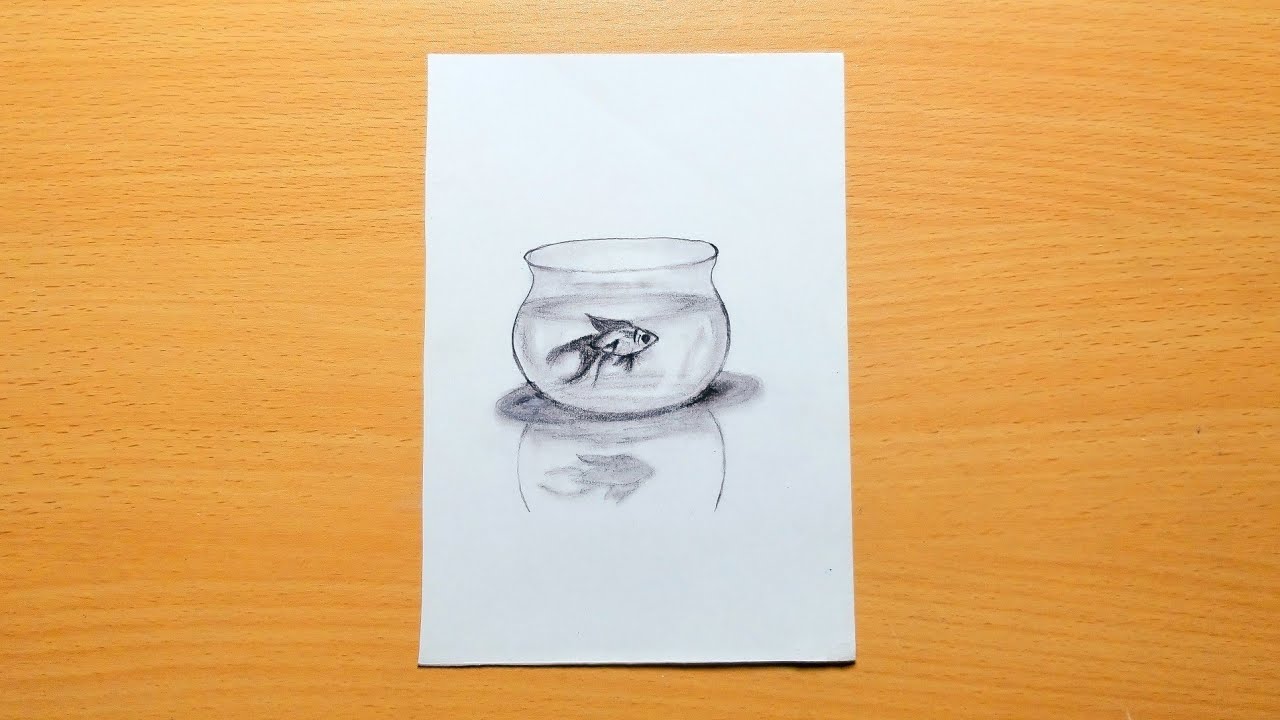 Fish Aquarium Sketch Drawing step by step || Mim Art - YouTube