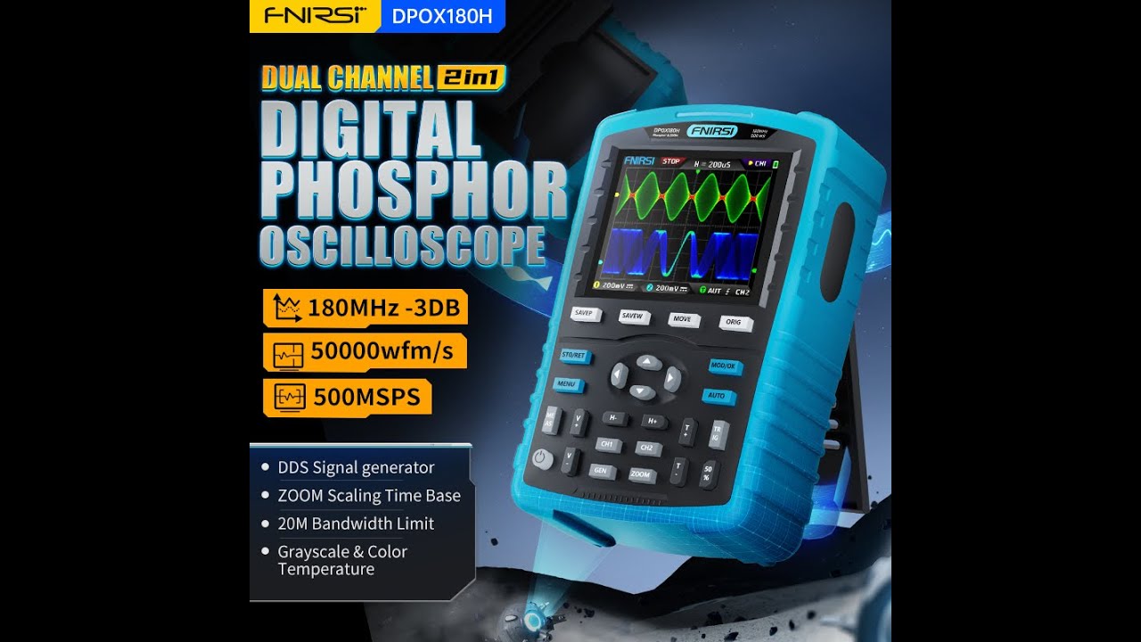 FNIRSI DPOX180H New Handheld Phosphor Digital Oscilloscope - YouTube