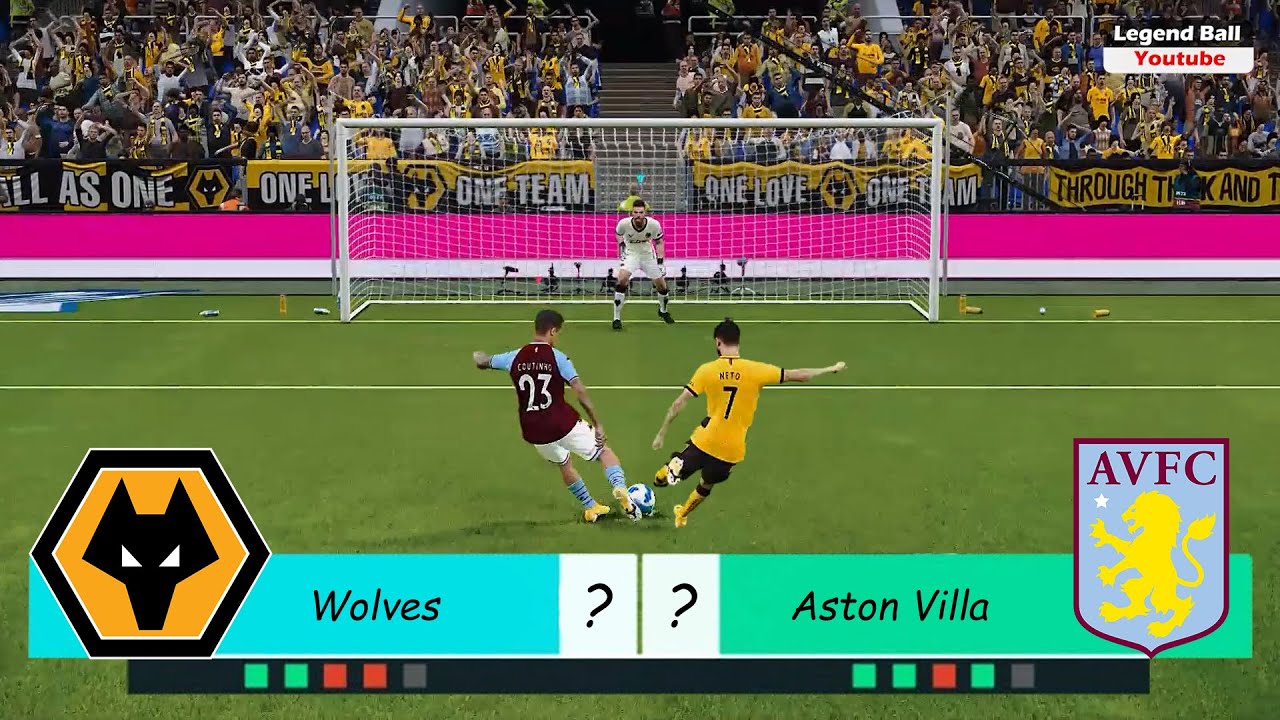 Wolves vs Aston Villa | Penalty Shootout Premier League 2022 | Pes ...