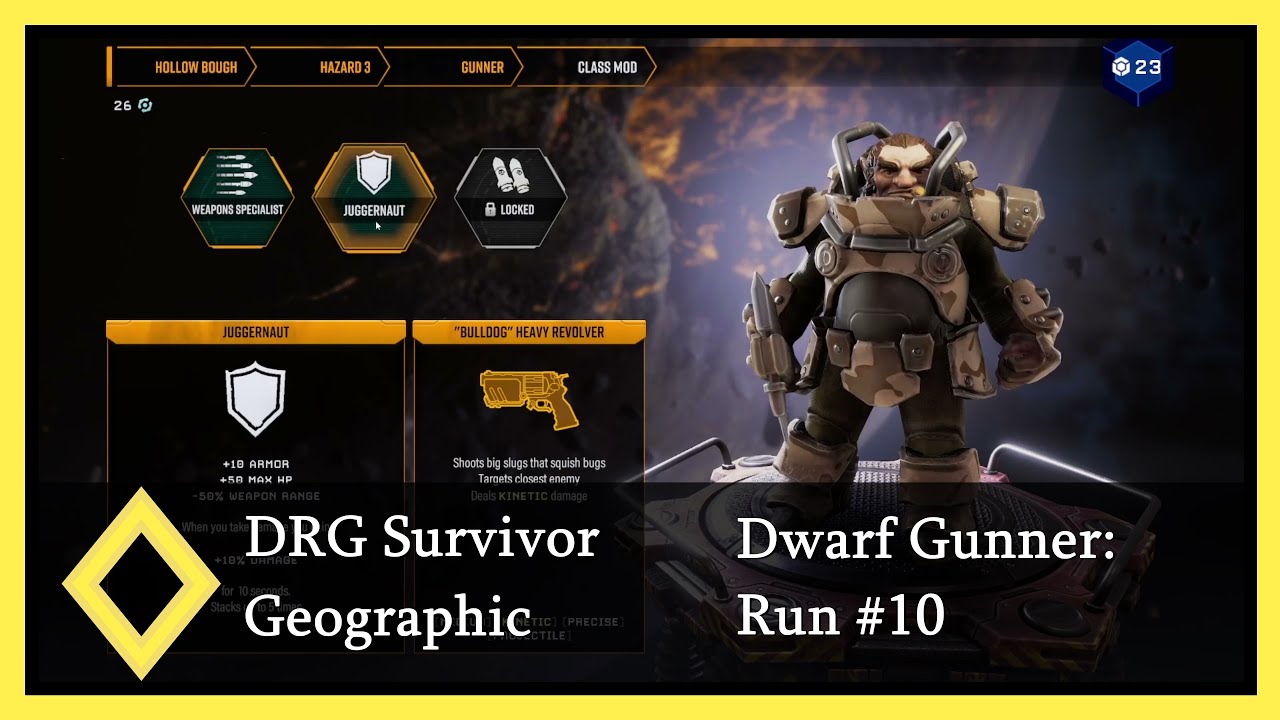 DRG Survivor Geographic - Dwarf Gunner: Run #10 - YouTube