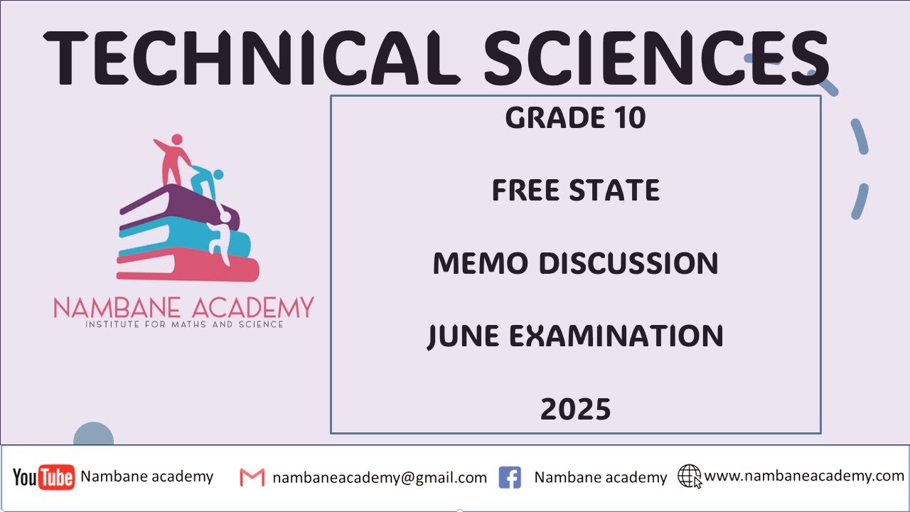 Technical Sciences : Grade 10: JUNE EXAM 2025 :MEMO DISCUSSION | Free ...