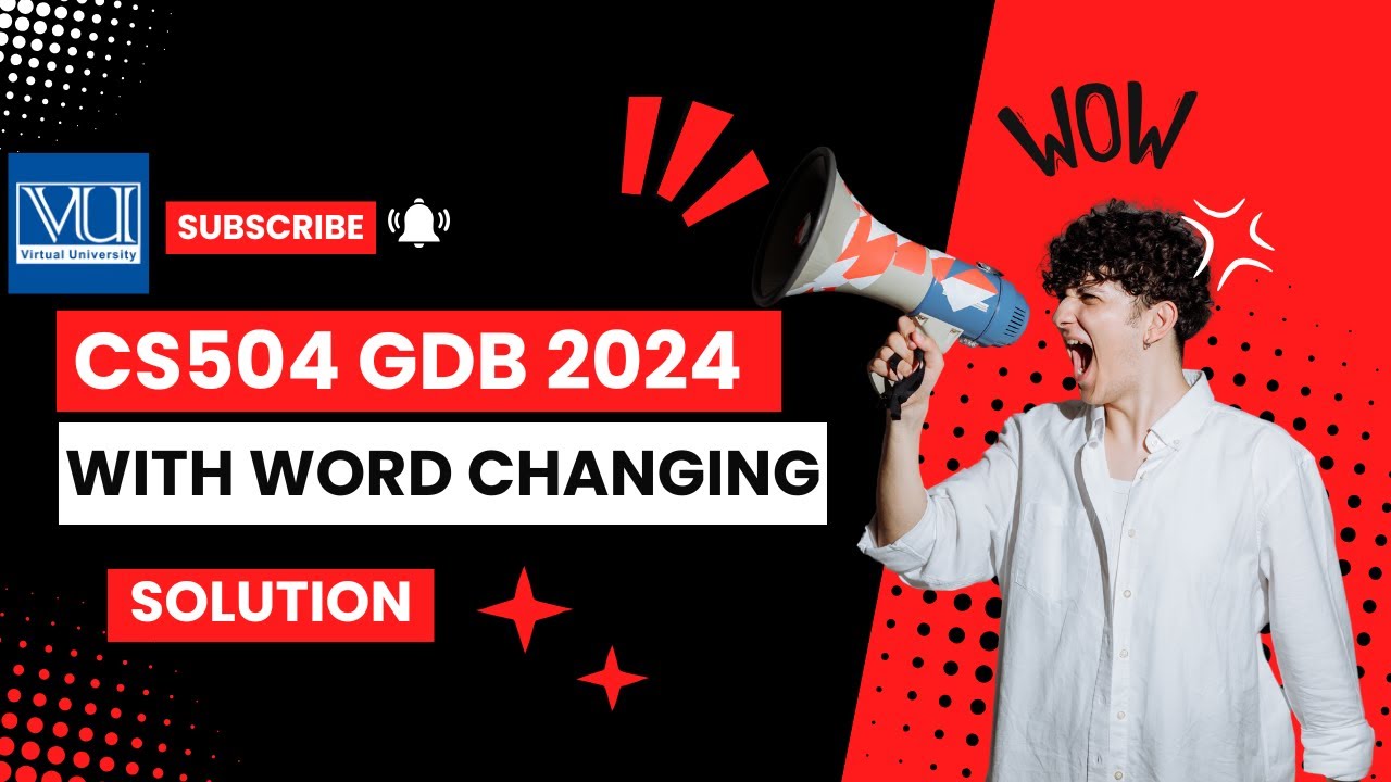 Cs504 Gdb Solution 2024 Cs504 Gdb 1 Solution 2024 Youtube