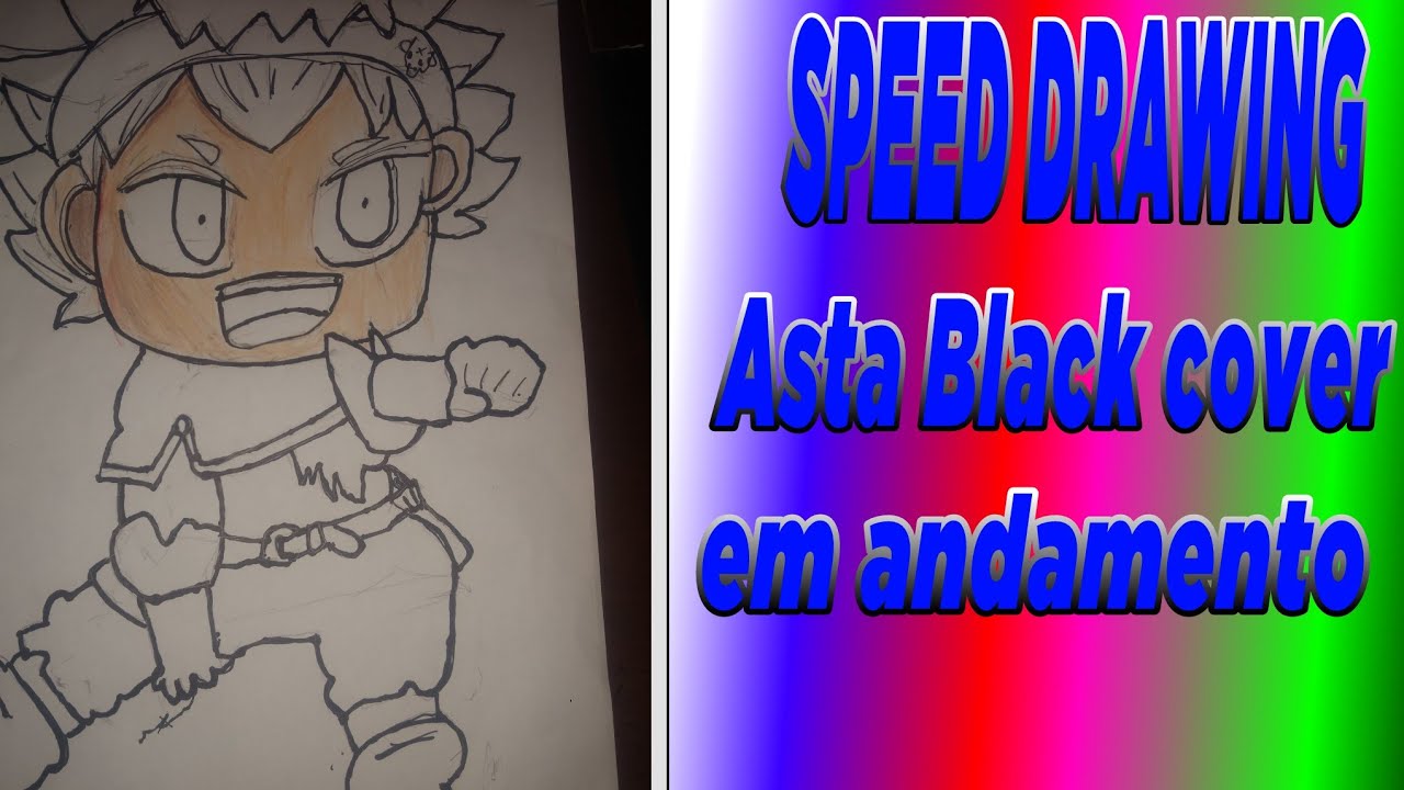 SPEED DRAWING ASTA CHIBI BLACK COVER-Parte 1 - YouTube
