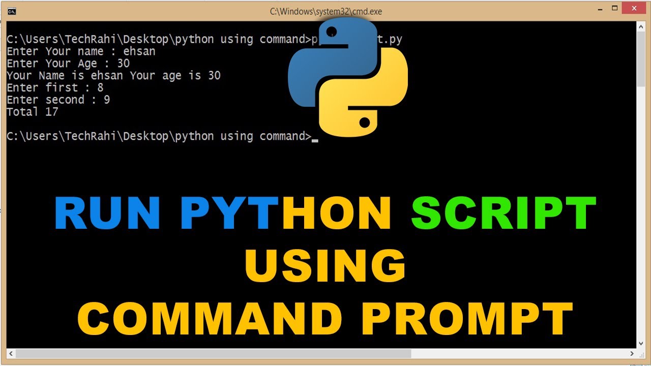 How To Run Python Scripts With Command Prompt - YouTube How To Run Python Scripts With Command Prompt - YouTube