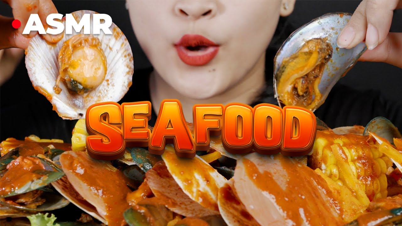 ASMR Spicy Seafood Mukbang 🍽 | No Talking Eating Sounds - YouTube