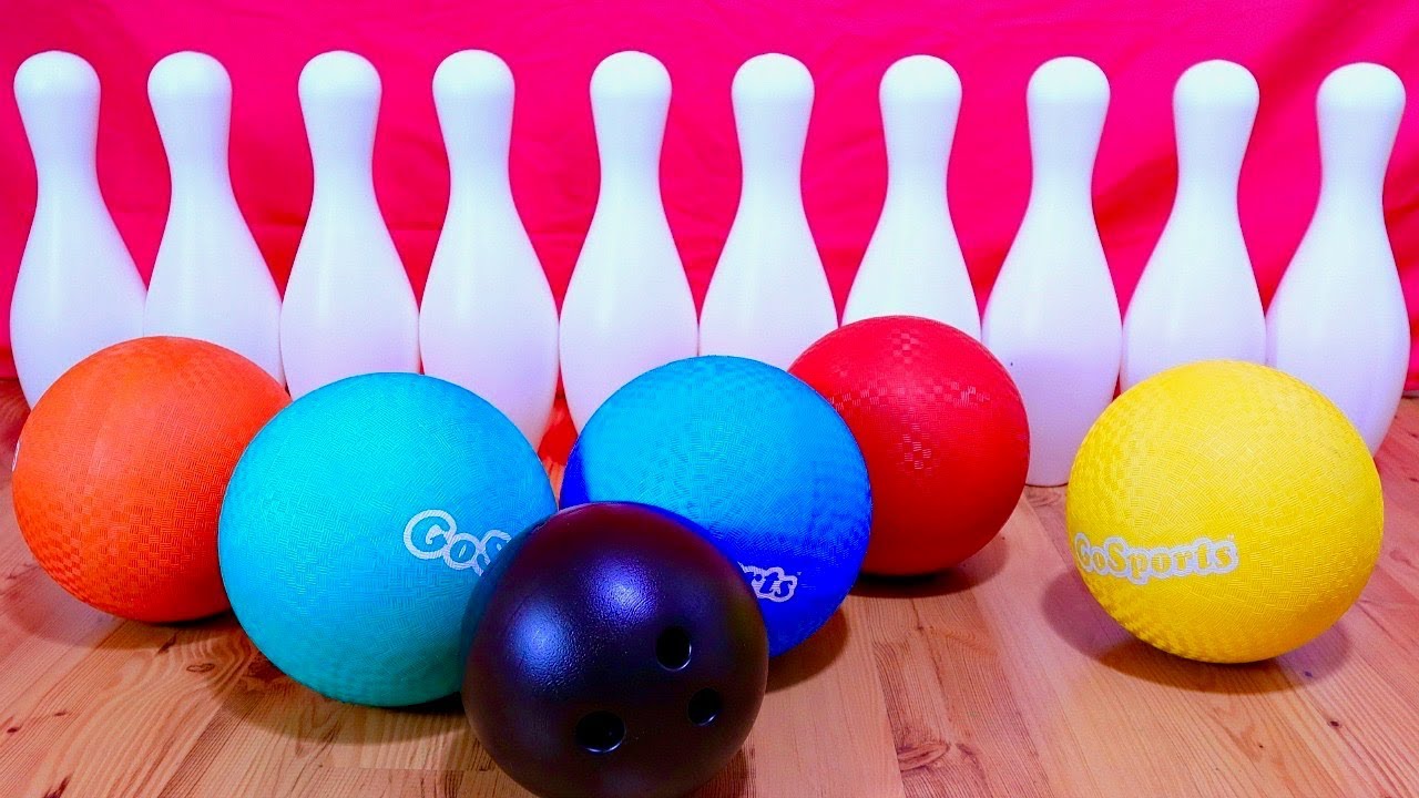 Learn Colors Giant Bowling Ball Toy for Toddler and Baby - YouTube
