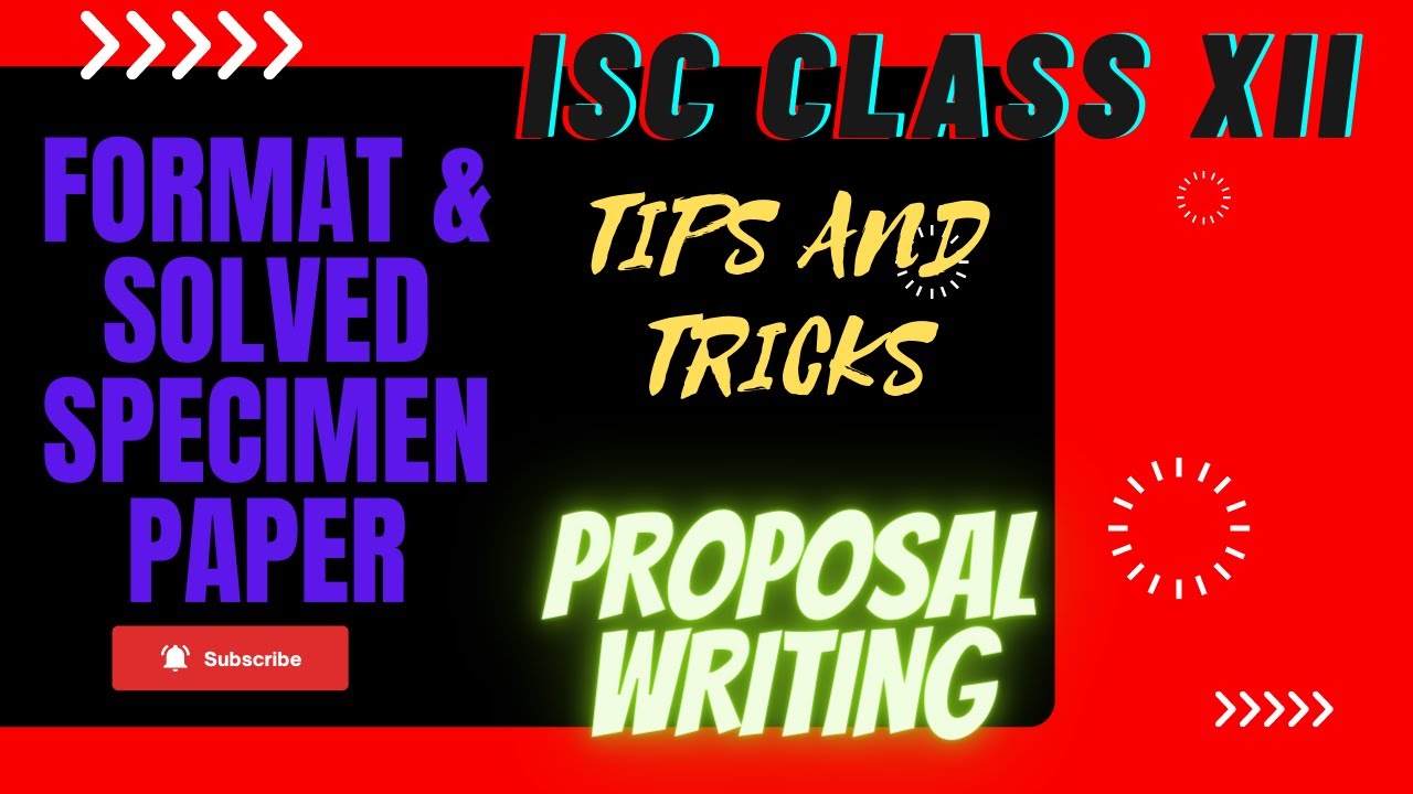 🔴FORMAT & SOLVED SPECIMEN PAPER IN PROPOSAL WRITING|HOW TO SCORE 100 IN ...