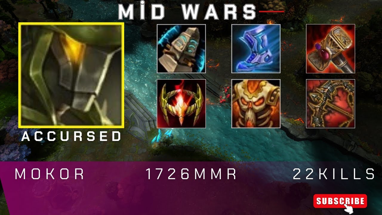 HoN | Mid Wars | Accursed | Mokor | 1726 MMR - YouTube