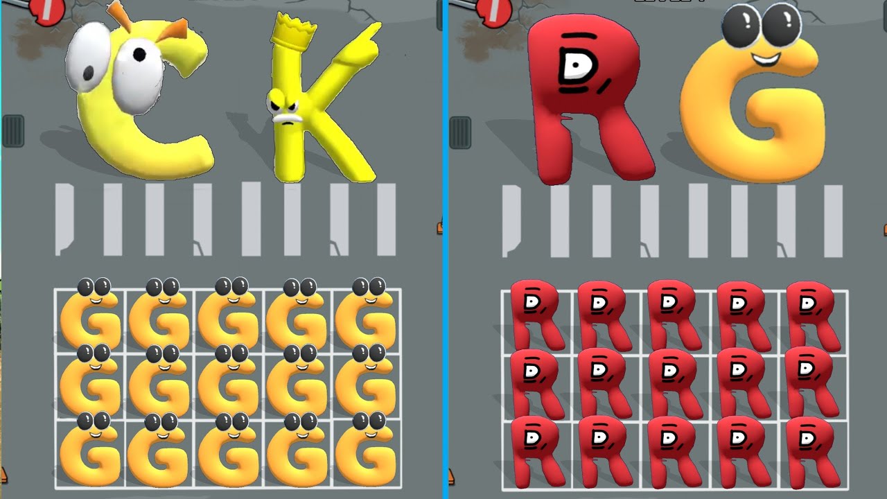 Max Level in Merge Alphabet Monster Fusion vs Merge Alphabet ABC Letter ...