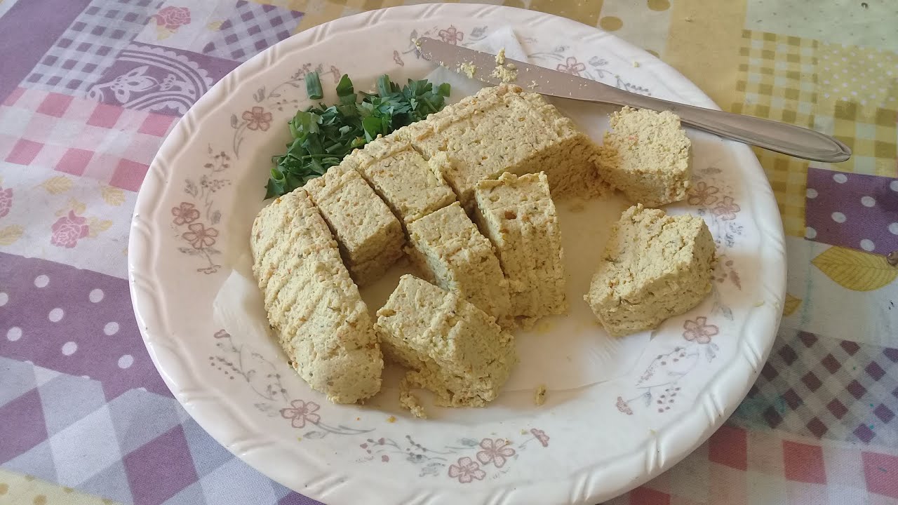 Queijo feito de soja(TOFU) defumado com fumaça em pó - YouTube
