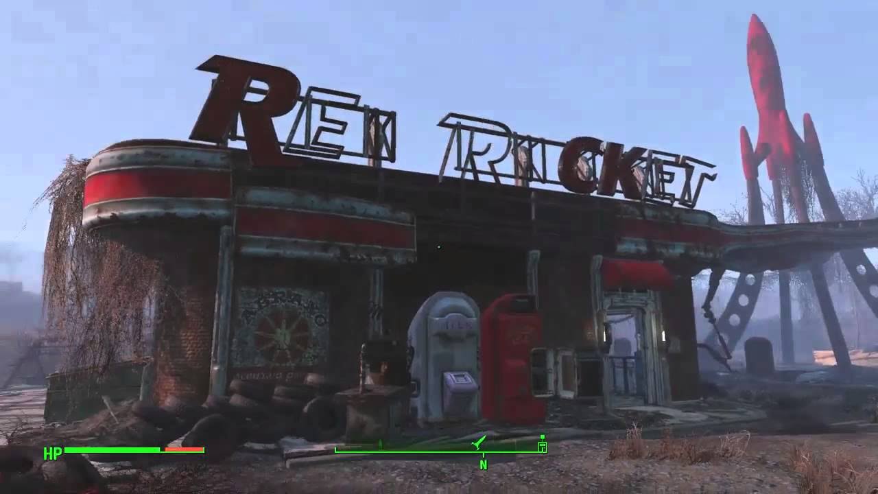Fallout 4 Red Rocket Truck Stop SAFE STORAGE CAVE DISCOVERED!!!!! - YouTube