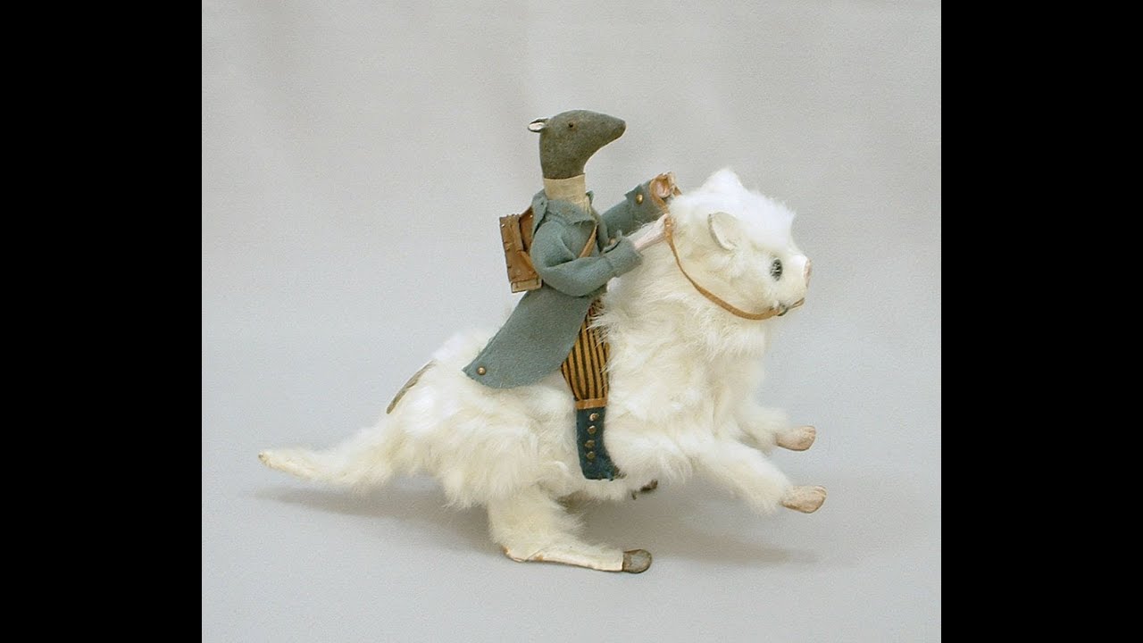 MOUSE RIDING CAT AUTOMATON - YouTube