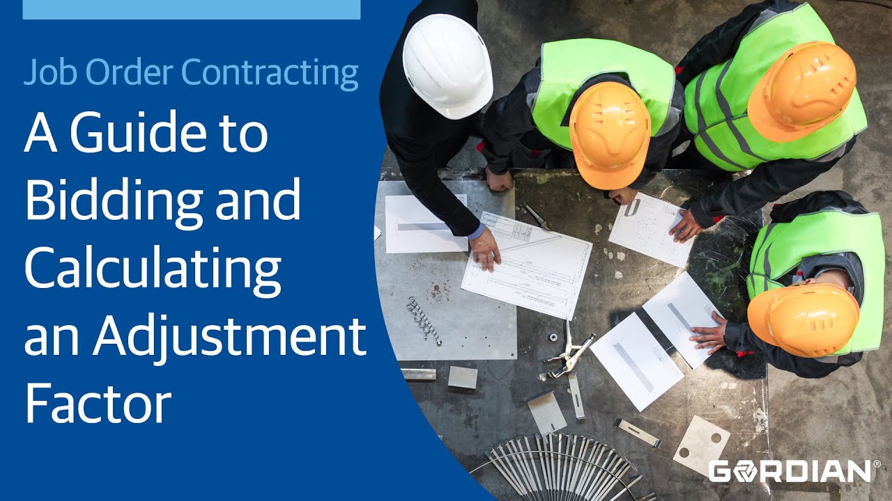 How To Bid and Calculate and Adjustment Factor, Job Order Contracting ...
