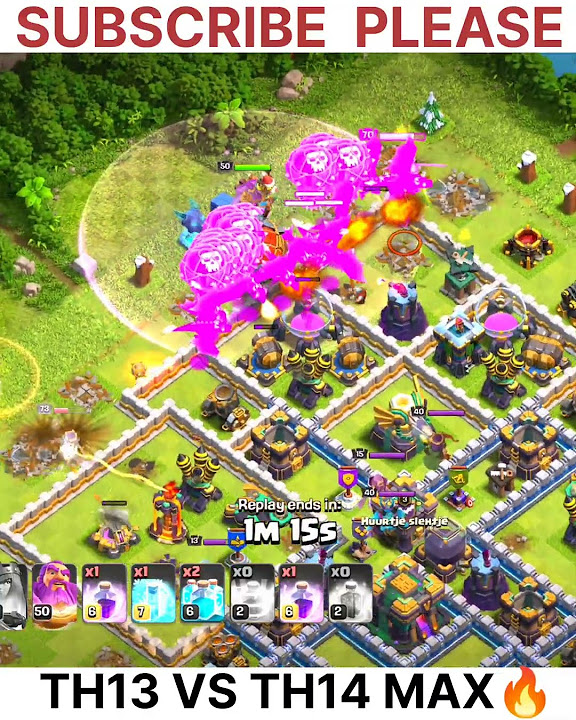 Th13 vs th14 max best attacking strategy ever 🔥😈💯drahon loon with clone spell #clashofclans # ...